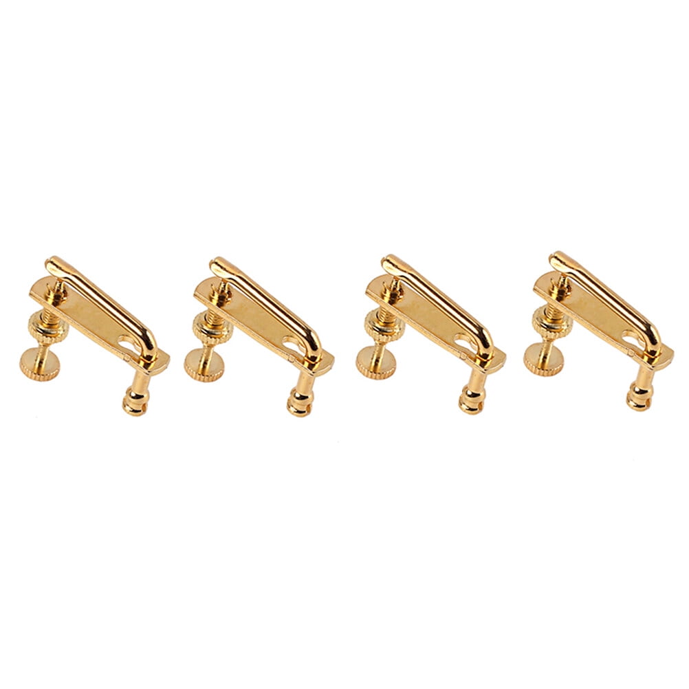 WESIEVYA 4Pcs Violin Tuners Metal Fine Tuning String Adjuster Golden ...