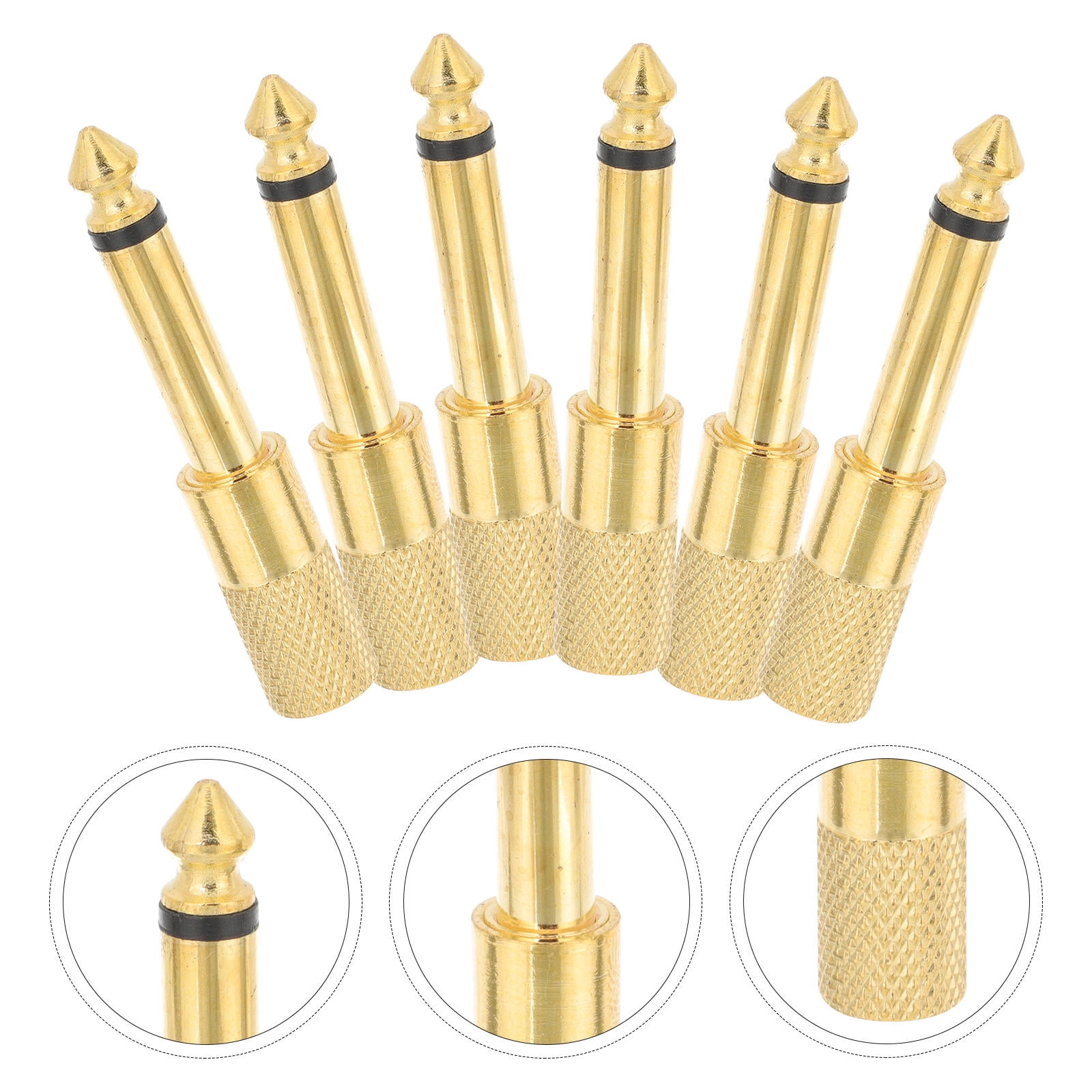 WESIEVYA 6Pcs Golden Stereo Plug Adapter Cables for Headphones and ...