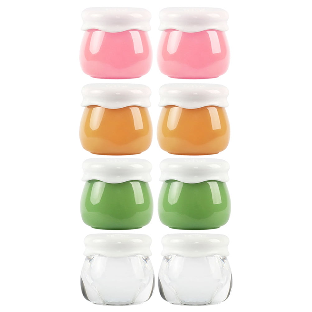 WESIEVYA 8Pcs Small Sample Jars For Women Daily Use Tight Seal Pink ...