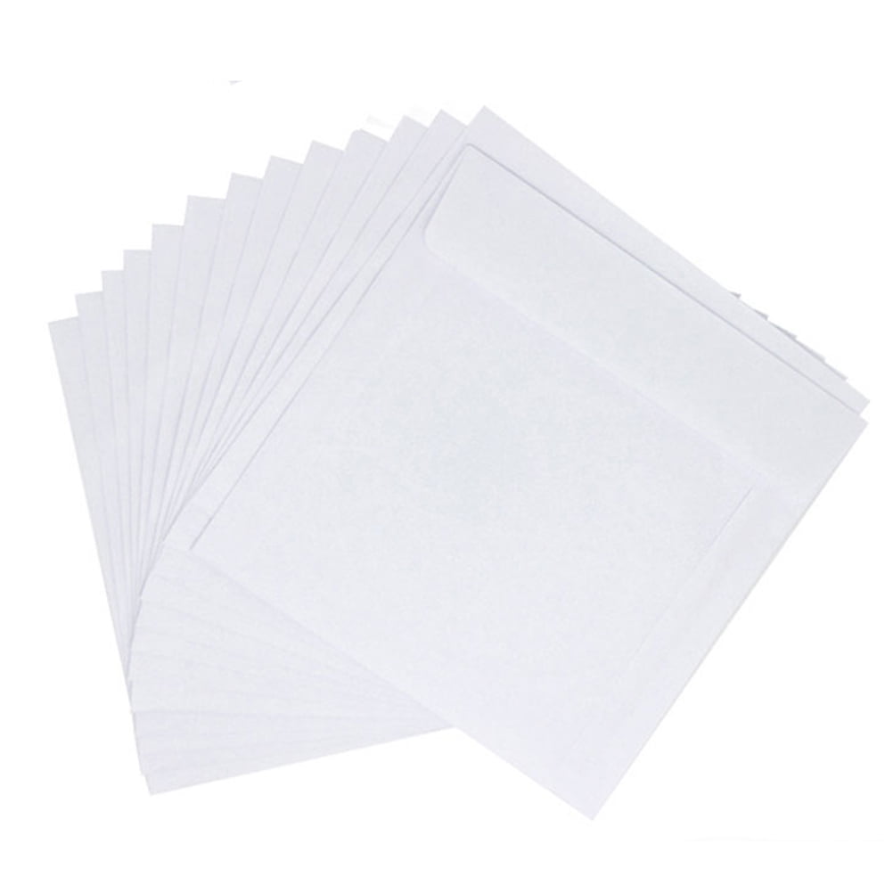 WESIEVYA CD DVD Discs 100Pcs White Rectangular Storage Pouch with ...