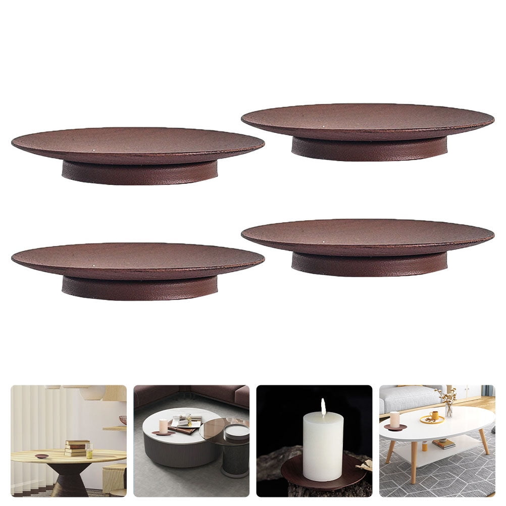 WESIEVYA Iron Candle Trays For Engagement Party With Rounded Shape And ...