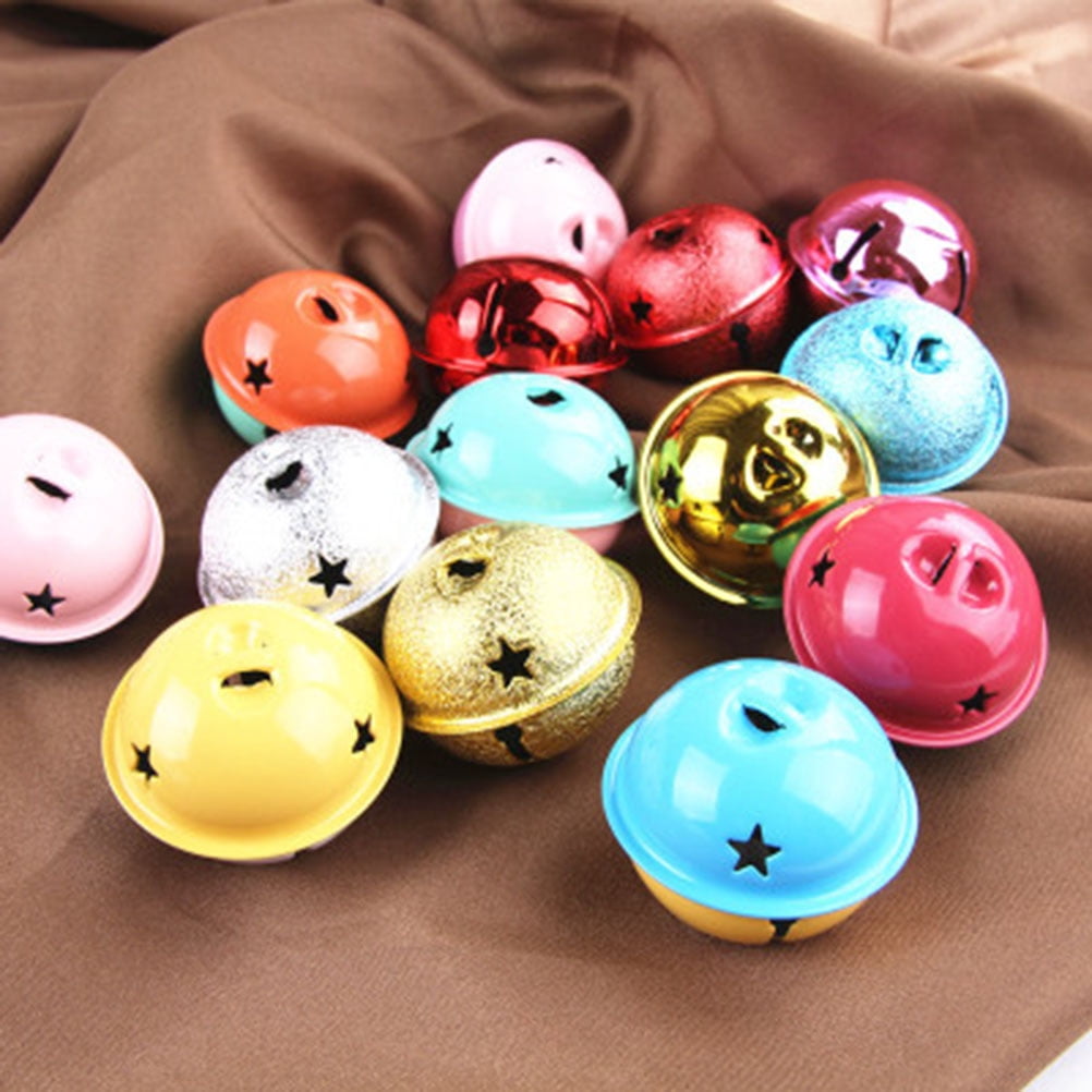 WESIEVYA Jingle Bells For Decor 4pcs Round Metal Bells Diy Jewelry Wall ...