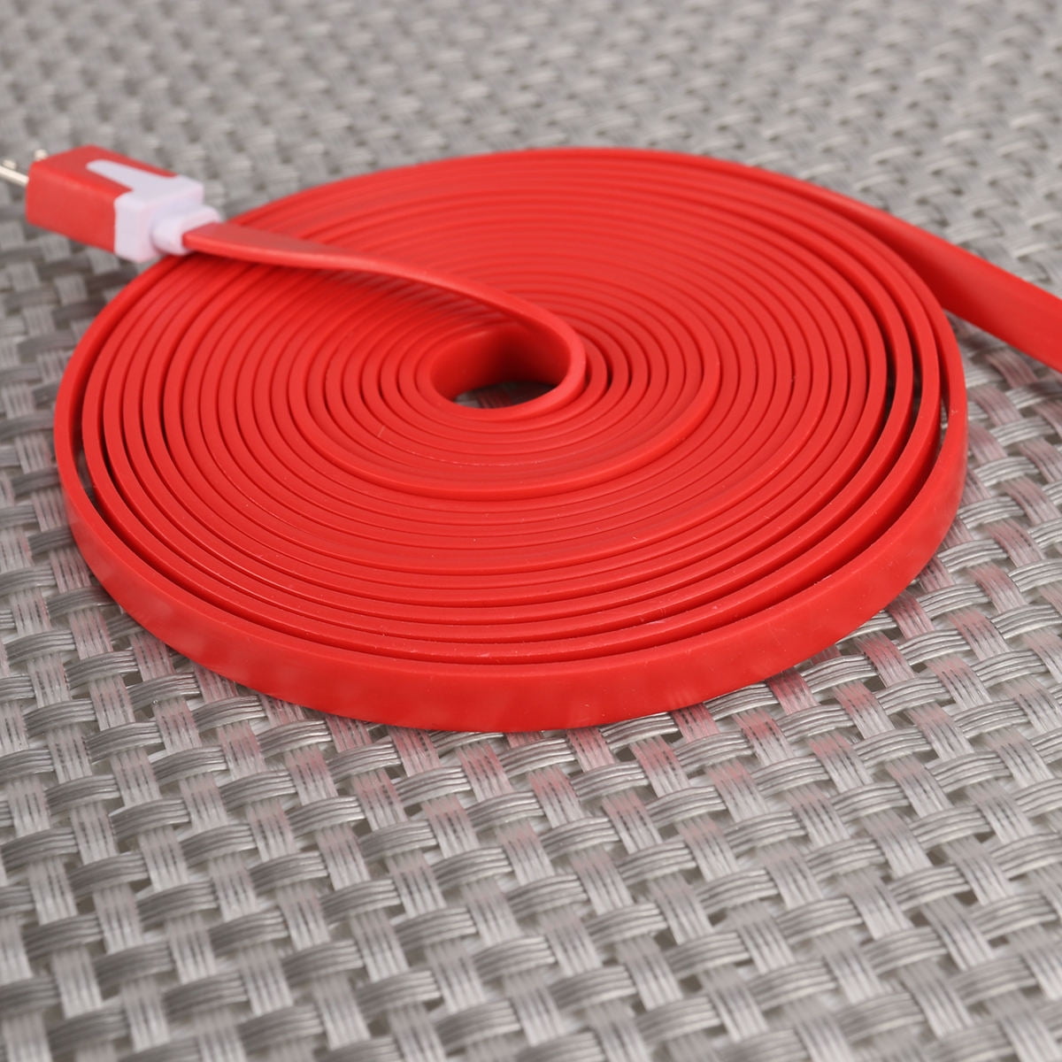 WESIEVYA Red 300cm Long Flat Micro USB Cable 1Pcs for Quick-Connect ...