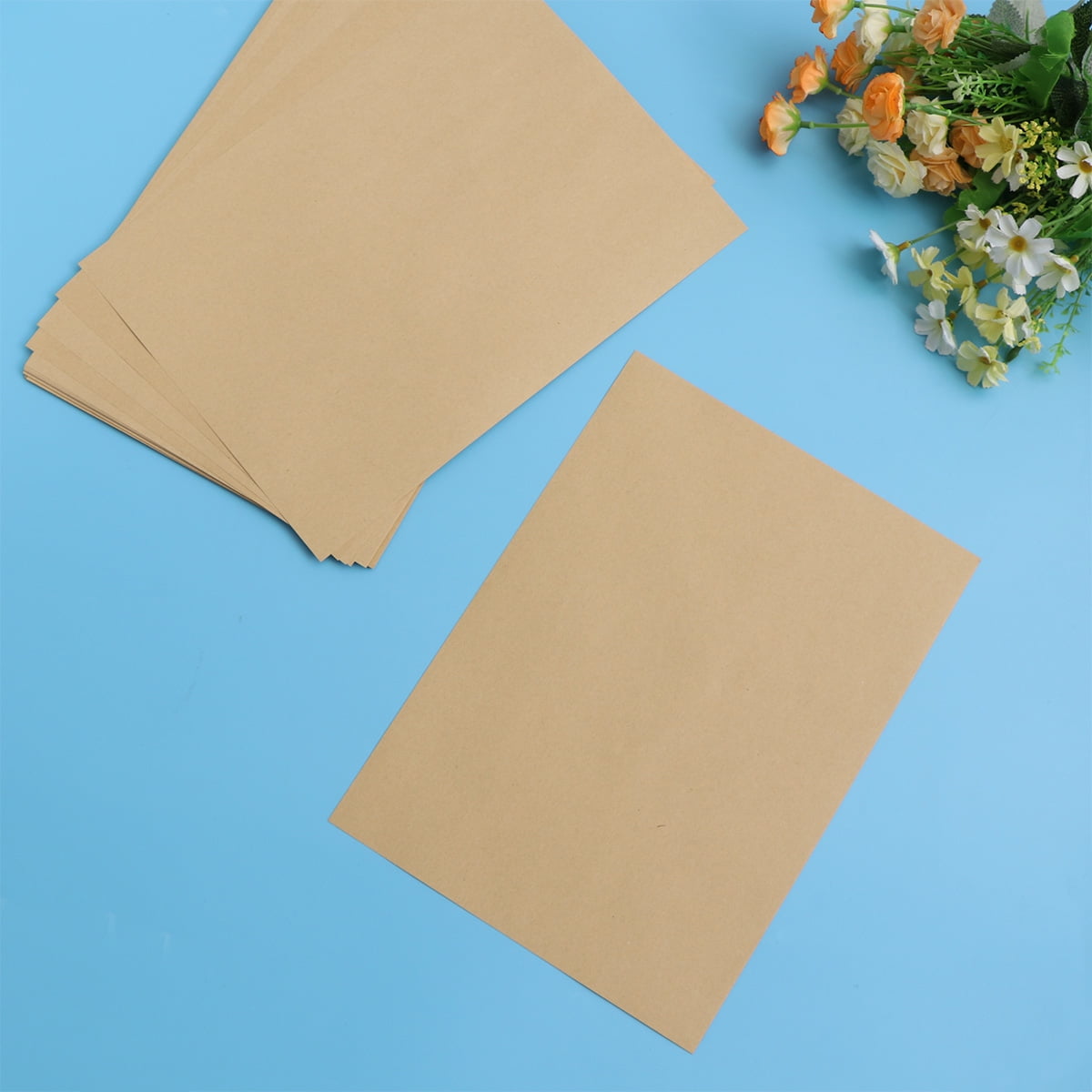 WESIEVYA Stationery Letter Writing Paper 100 Sheets Khaki A4 Size for ...