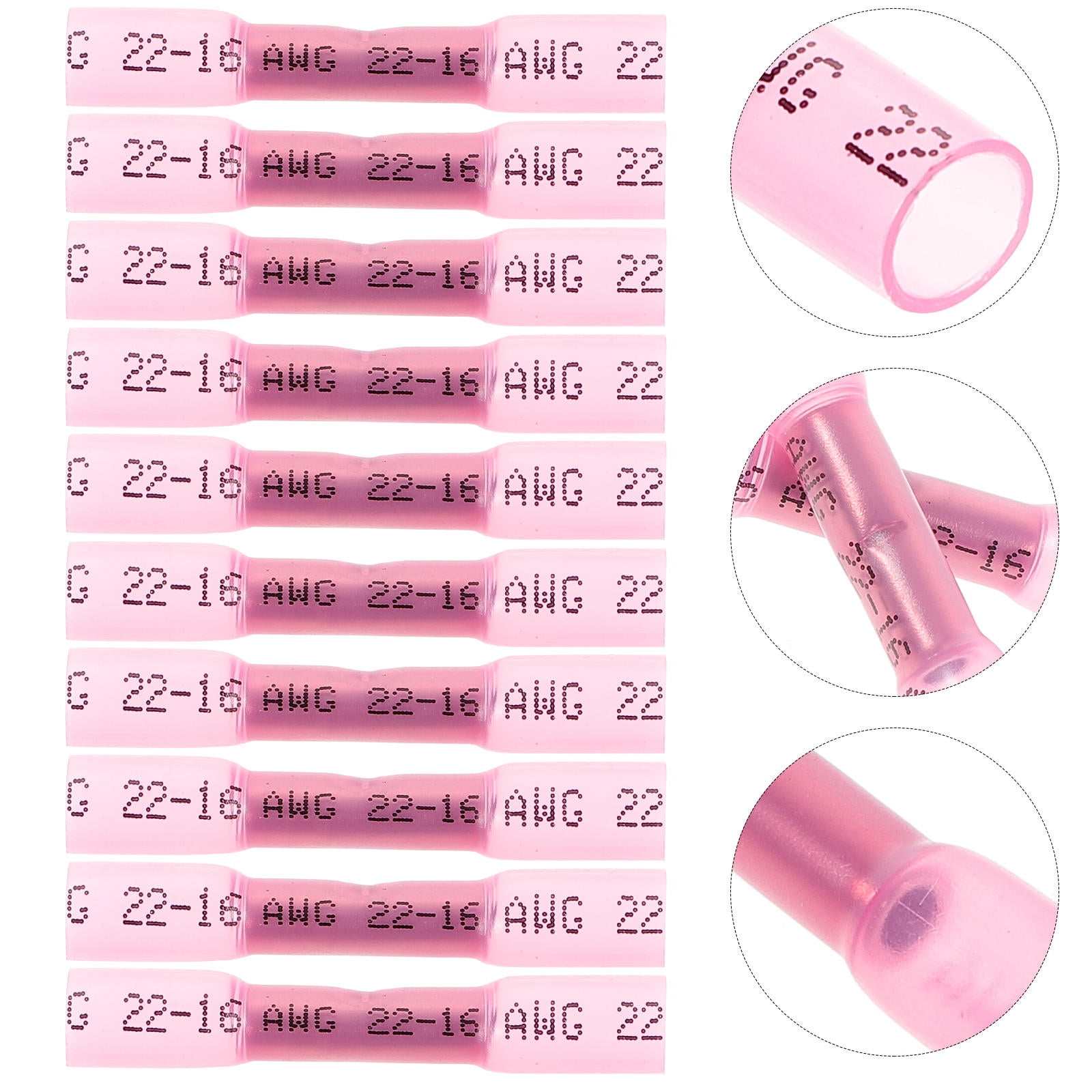 WESIEVYA Wire Connectors Terminals 200Pcs Heat Shrink Butt Connector ...