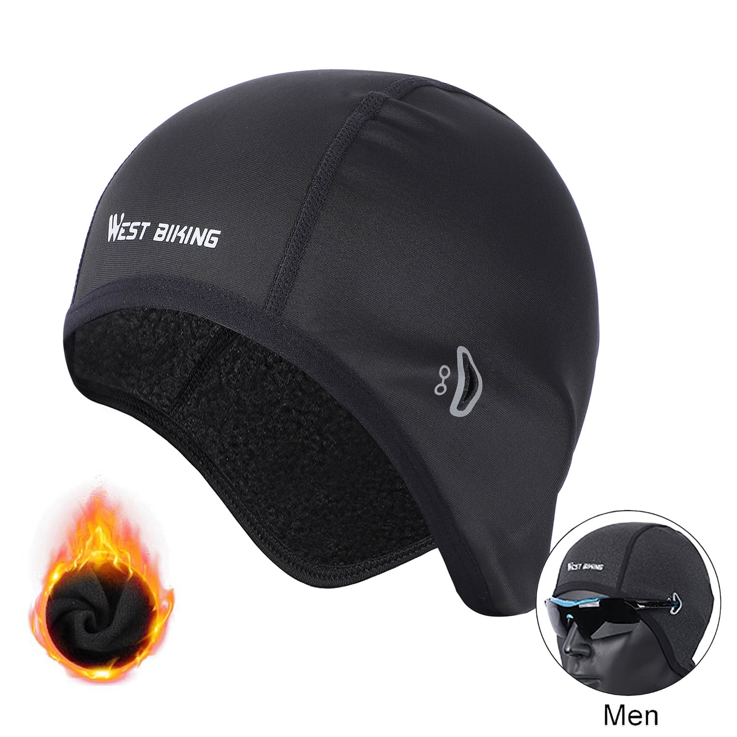 WEST BIKING Helmet Liner Sports Skull Cap for Men, with Glasses Hole ...