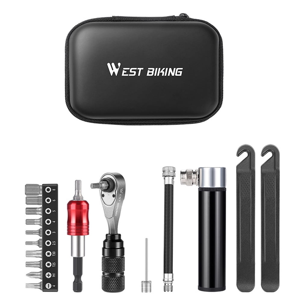 WEST BIKING Service suit,Alloy Ratchet Wrench Tool Bike Kit Include ...