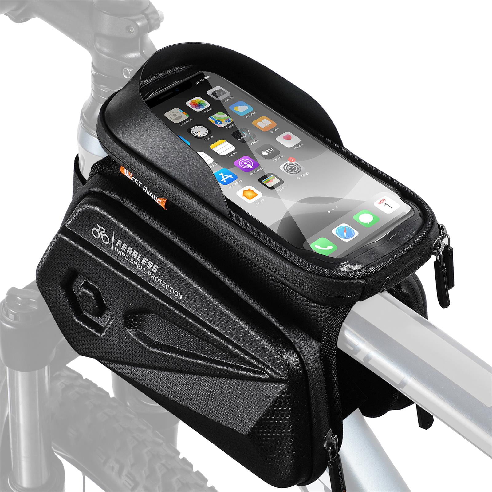 WEST BIKING Touch Screen Bike Bag Waterproof Front Frame Tube Pouch ...