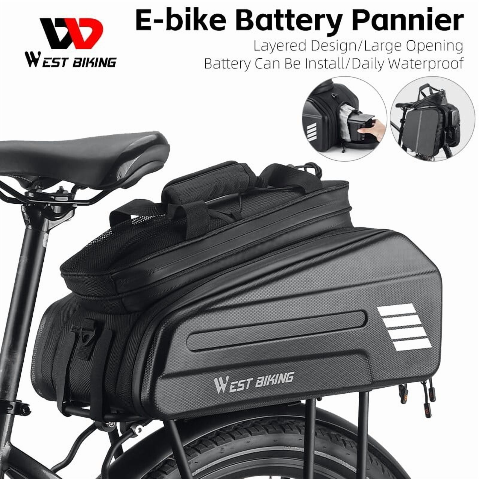 WEST BIKING Waterproof E-bike Battery Bike Pannier Hard Shell Bicycle ...