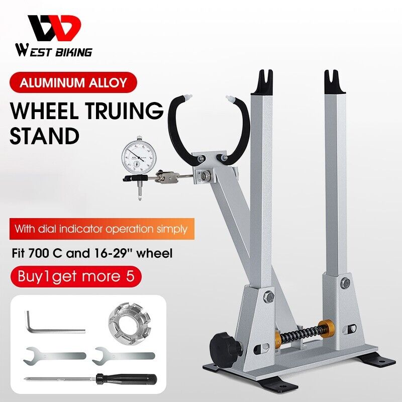 WEST BIKING Wheel Truing Stand Dial Indicator Gauge Tire Rims Wheel ...