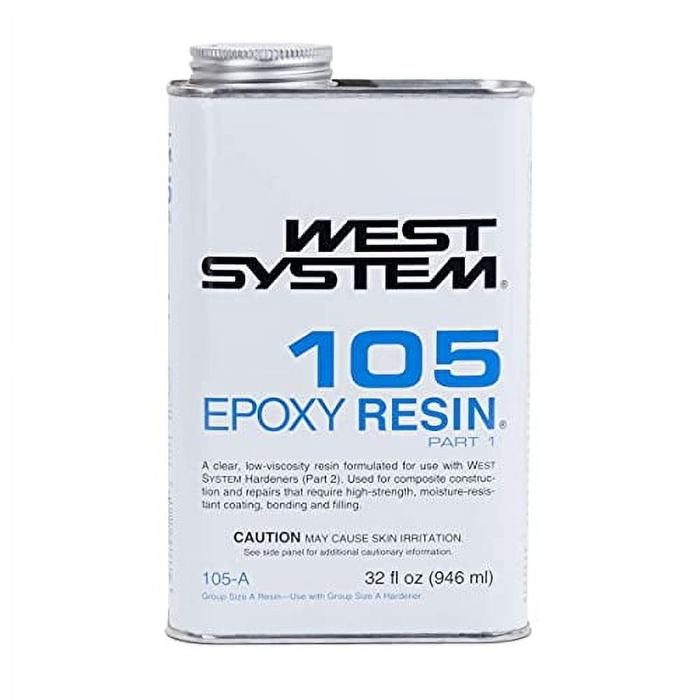 WEST SYSTEM 105A Epoxy Resin (32 fl oz) Bundle with 207SA Special Clear ...
