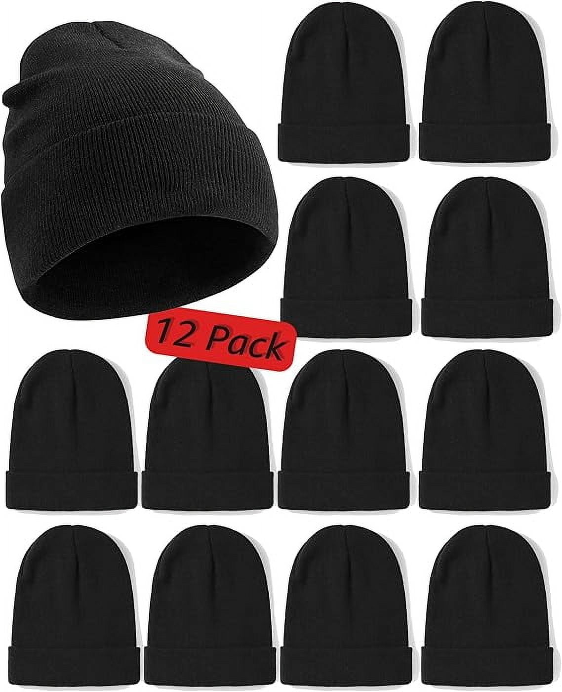 WESTEND 12 Pack Beanies for Men and Women - Unisex Knitted Warm Solid ...