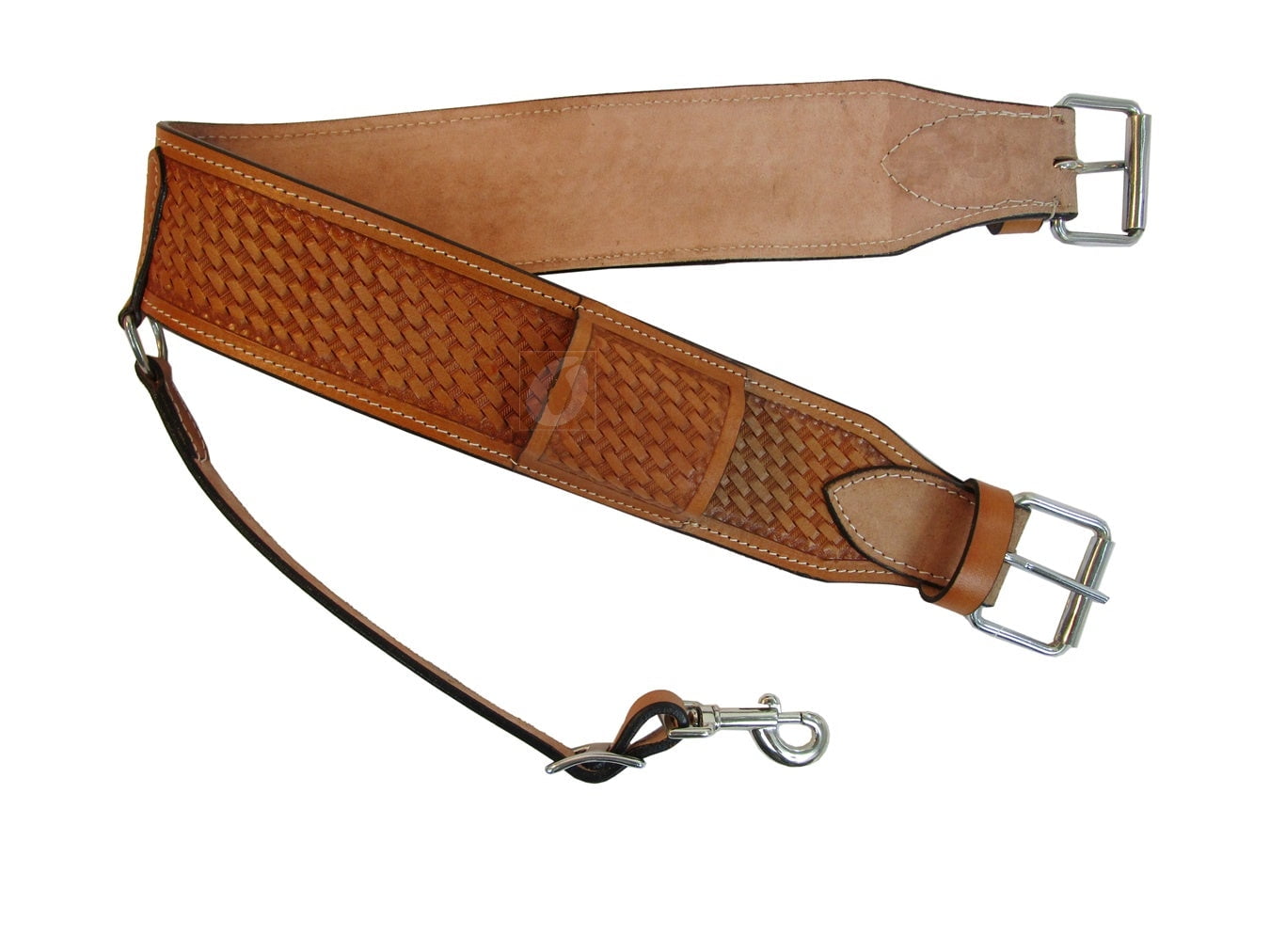 WESTERN SADDLE CINCH LEATHER BACK GIRTH ROPING RANCH BARREL TRAIL ...