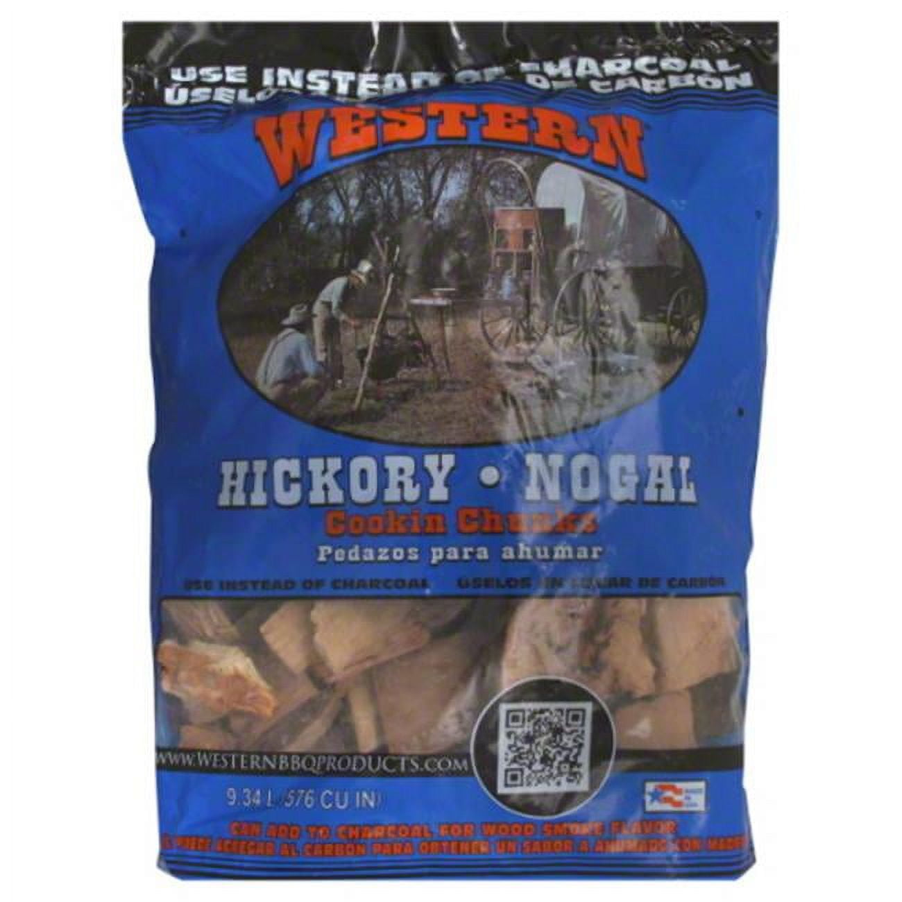 WESTERN WOOD CHUNK HICKORY-10 LB -Pack of 4 - Walmart.com