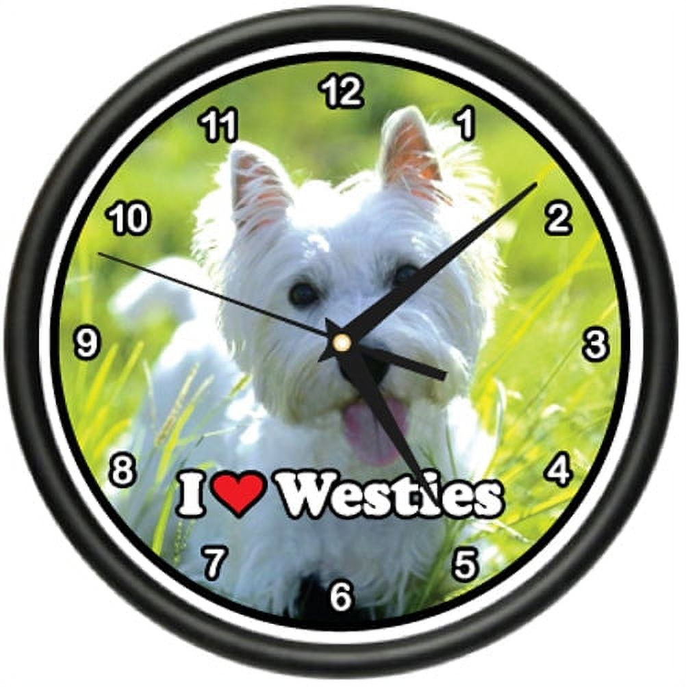 WESTIE Wall Clock west highland white terrier dog gift - Walmart.com