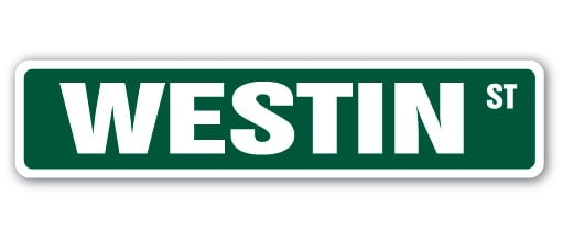 WESTIN Street Sign Childrens Name Room Sign | Indoor/Outdoor | 36" Wide ...