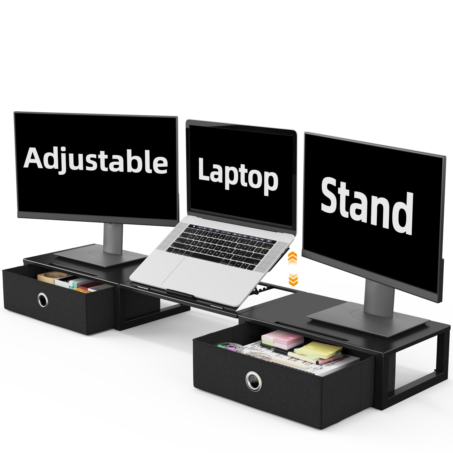 WESTREE Monitor Stand Riser with Adjustable Laptop Stand Riser, Steel ...
