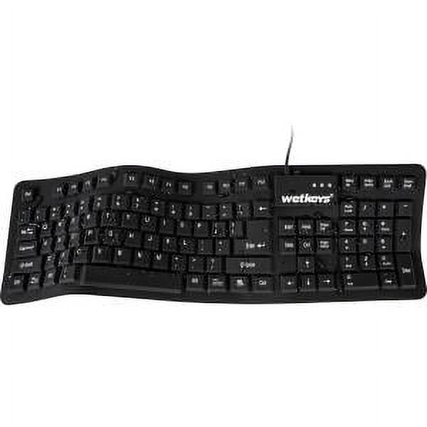 WETKEYS PRO-GRADE USB KEYBOARD WATERPROOF SOFT-TOUCH-COMFORT BLACK ...
