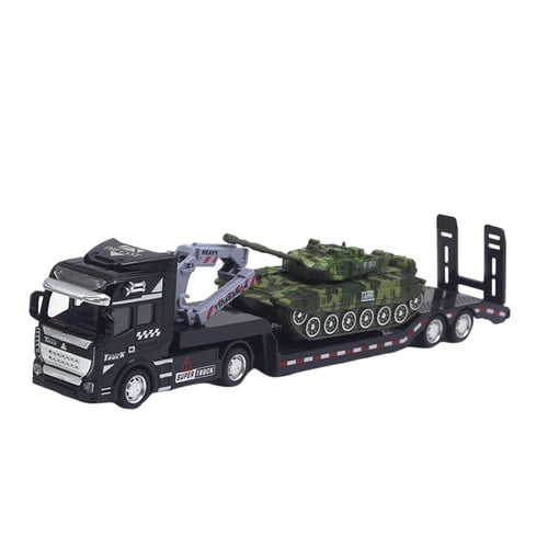 WETS 1 Set Flatbed Truck Container Toy Miniature Camouflage Tank ...