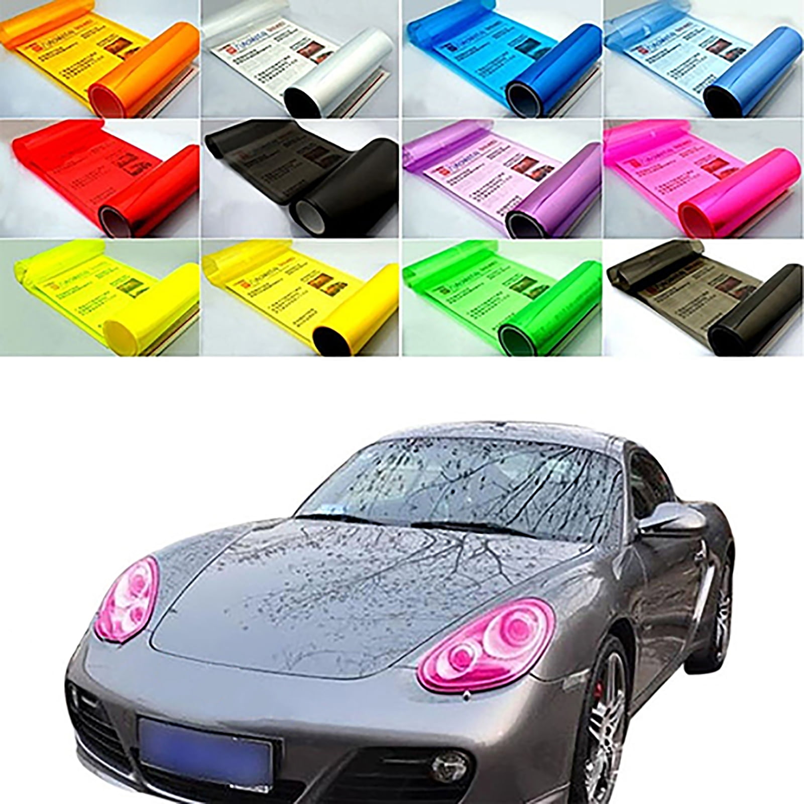 WETS Auto Car Smoke Fog Light Headlight Taillight Tint Vinyl Film Sheet ...