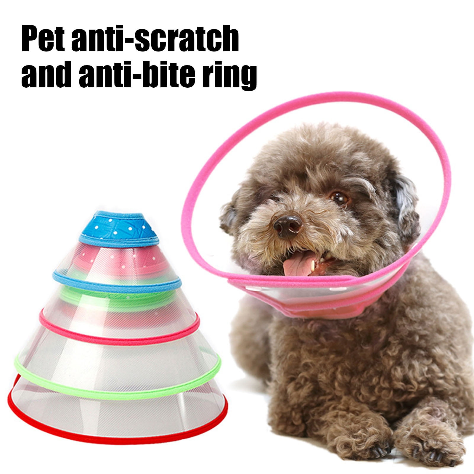 WETS Cat Cone Collar Adjustable Recovery Pet Cone E-Collar Wound ...
