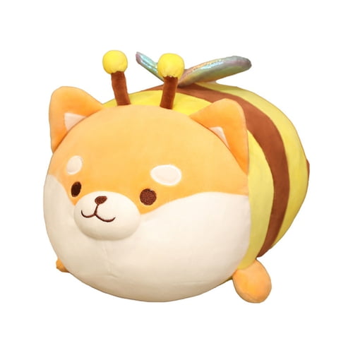 WETS Cute Bee Dog Shape Plush Toy PP Cotton Filling Soft Corgi Bee ...
