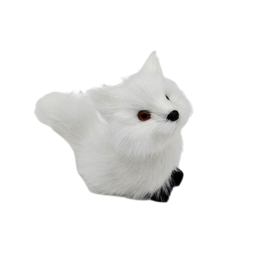 WETS Cute Simulation Fox Lovely Realistic Mini Animal Figure Plush Toy ...
