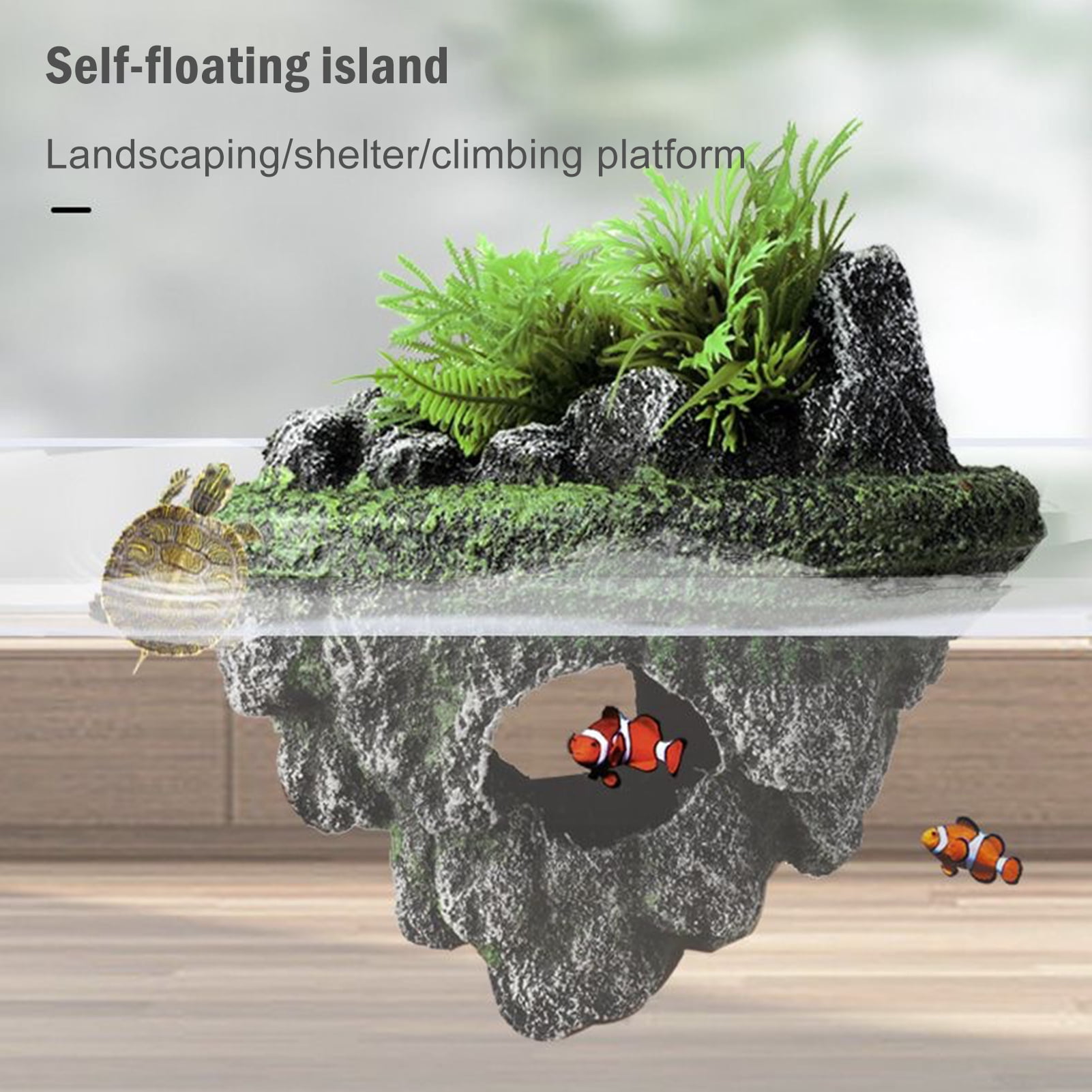 WETS Fish Tank Artificial Stone Decoration Miniature Aquarium Float ...