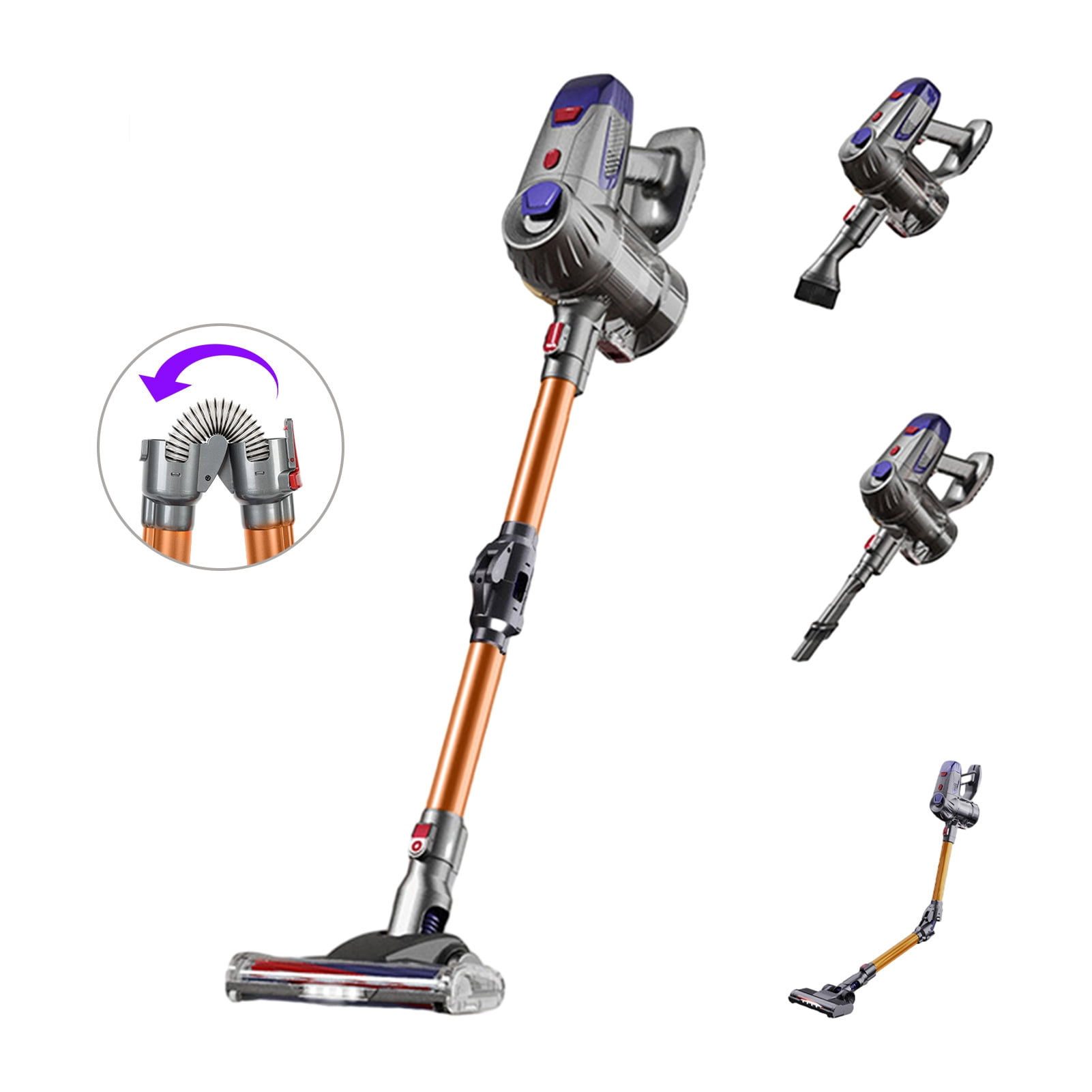 WETS Foldable Tube Cordless Vacuum Cleaner,10Kpa 150W Anti-tangle ...