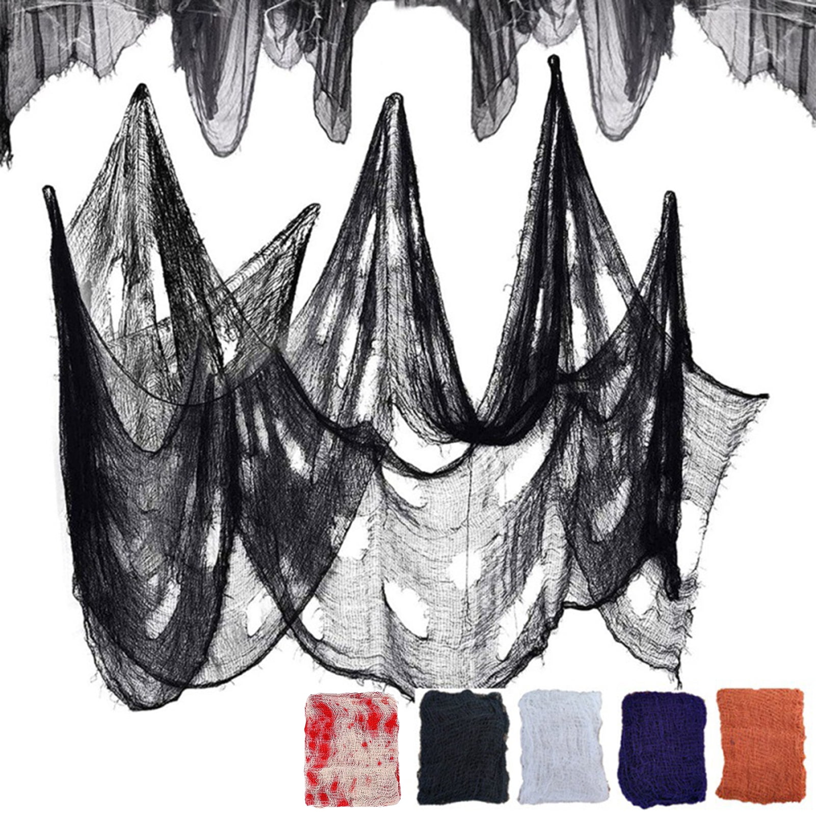 WETS Horror Halloween Cloth Decoration Creepy Gauze Fabric Cloth Scary ...