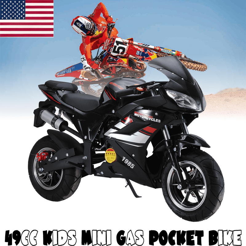 WETS Kids Motorcycle 50cc Pocket Bike, [2026 New Upgraded] Gas Powered ...