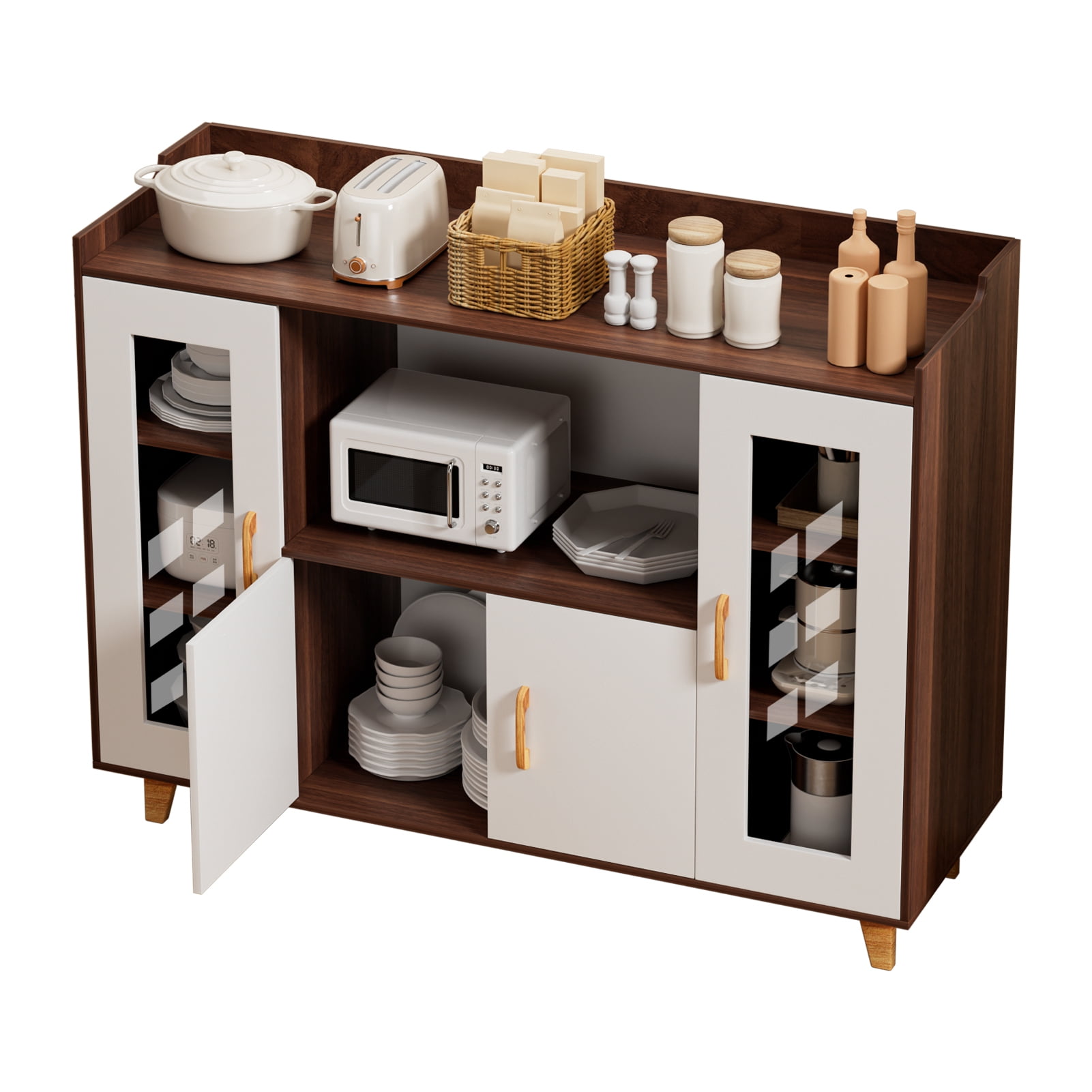 WETS Kitchen Buffet Cabinet, Sideboard Buffet Cabinet with Storage ...