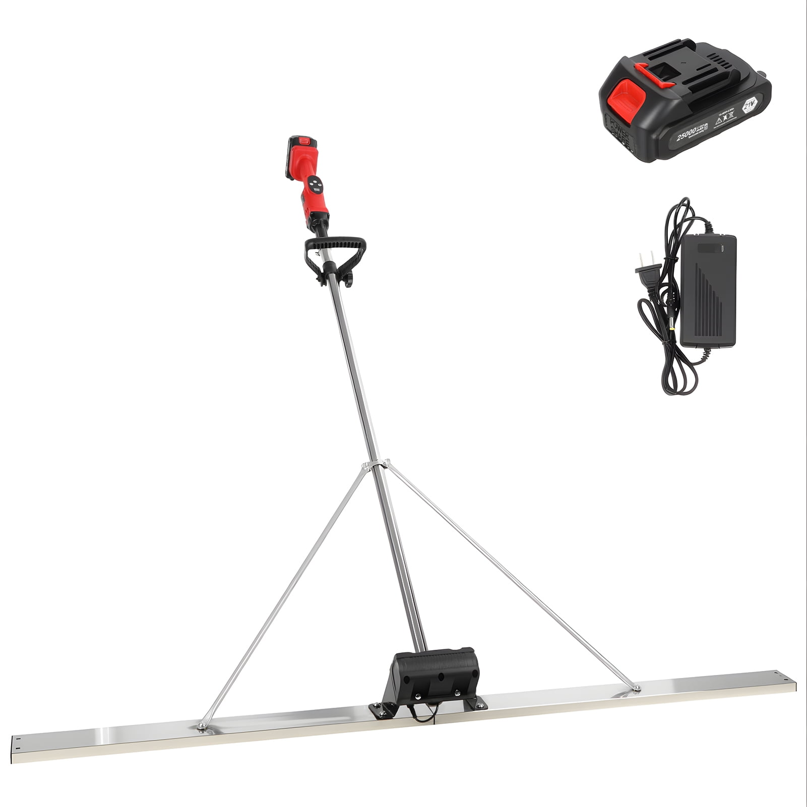 WETS Power Screed Concrete Vibratory Tool, 3000-6000RPM Concrete Finishing Tool, Cordless ...