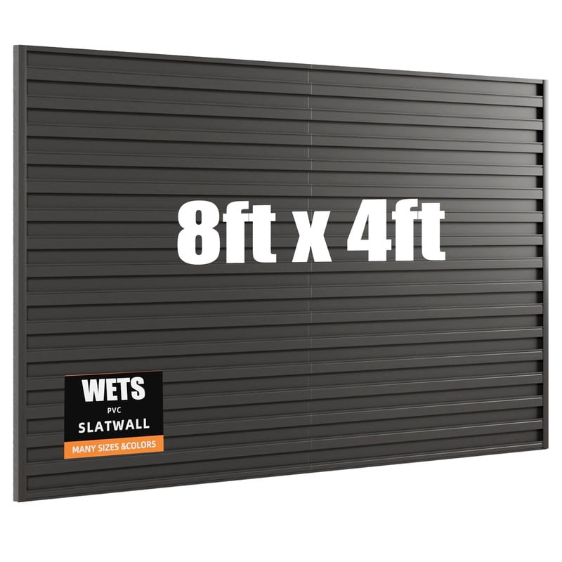 WETS Slat Wall Paneling 4x8 ft , PVC Slatwall Panels Garage Wall ...