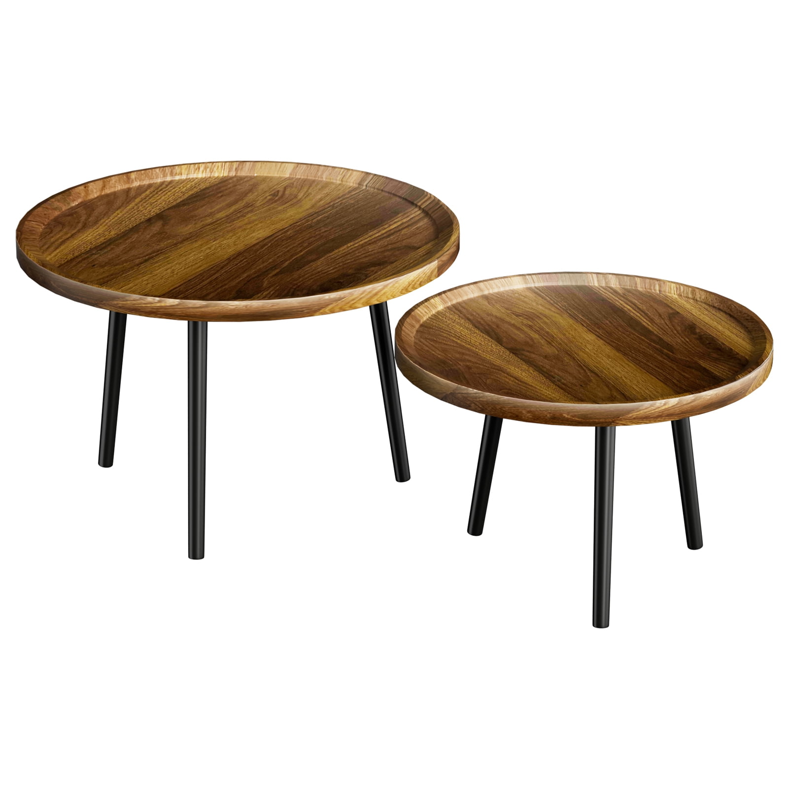 WETS Tea Table Combo, Coffee Table Set, Round Side Table Set in 2 Sizes ...