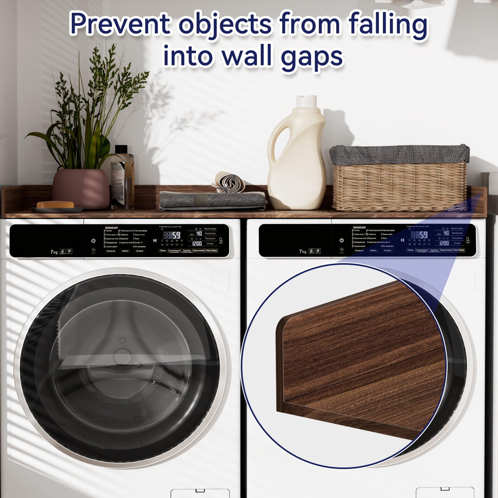 WETS Dryer And Washer Countertop, 54" x 27.5" Laundry Room Organization ...