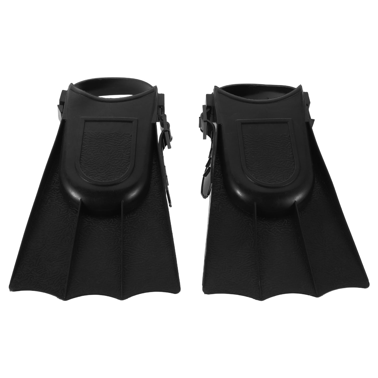 WEUVEB 1Pair Black Flippers for Swimming Skill Improvement and ...