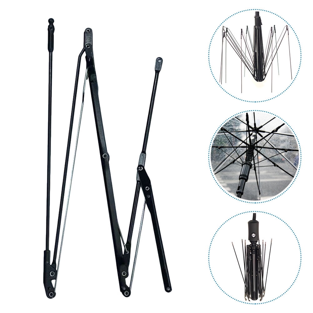 WEUVEB 1 Pair Umbrella Ribs for Repair 5-Fold 8K Series Black Iron ...
