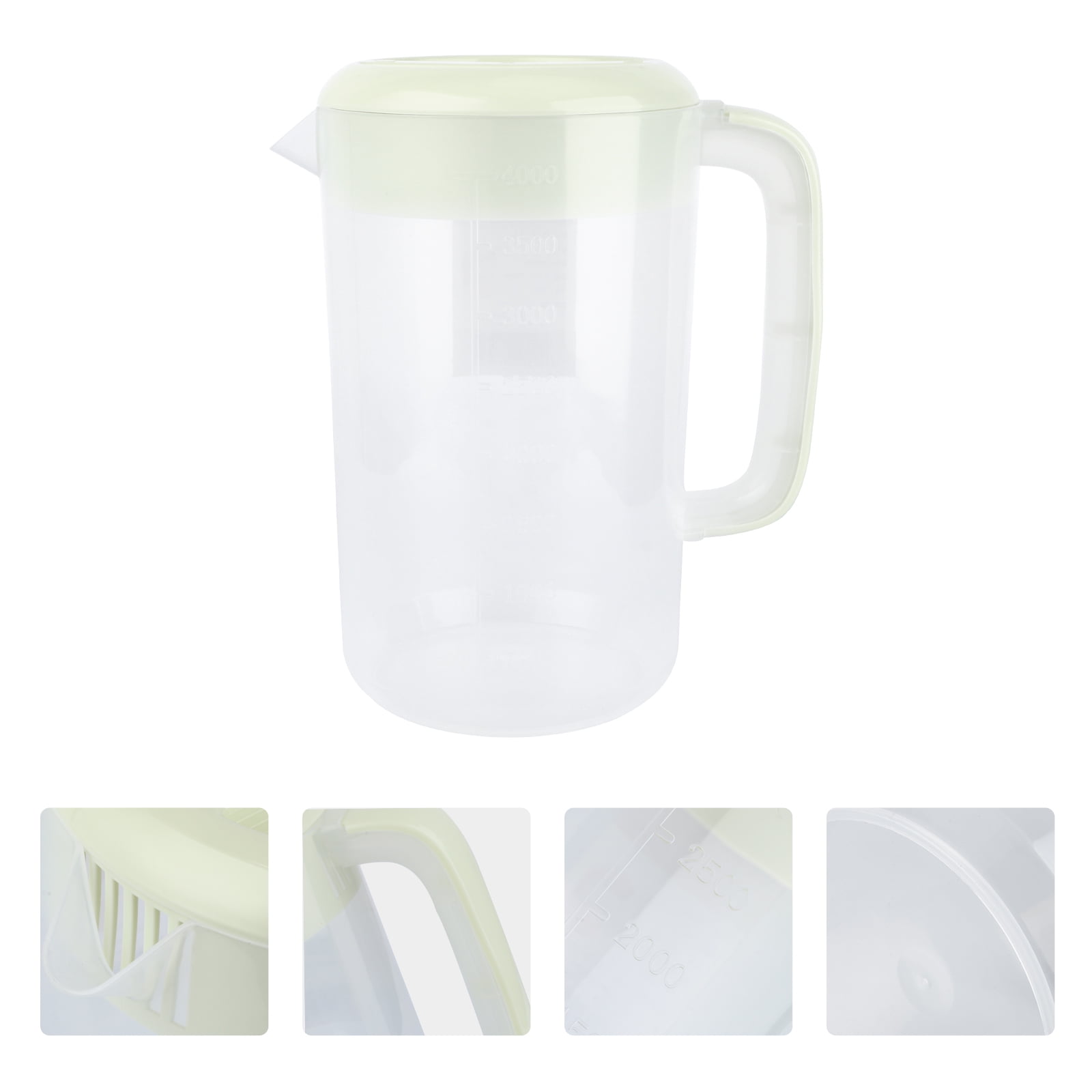WEUVEB 1 Pc Large Jug Green Plastic Juice Cold Water Container 4000ml ...