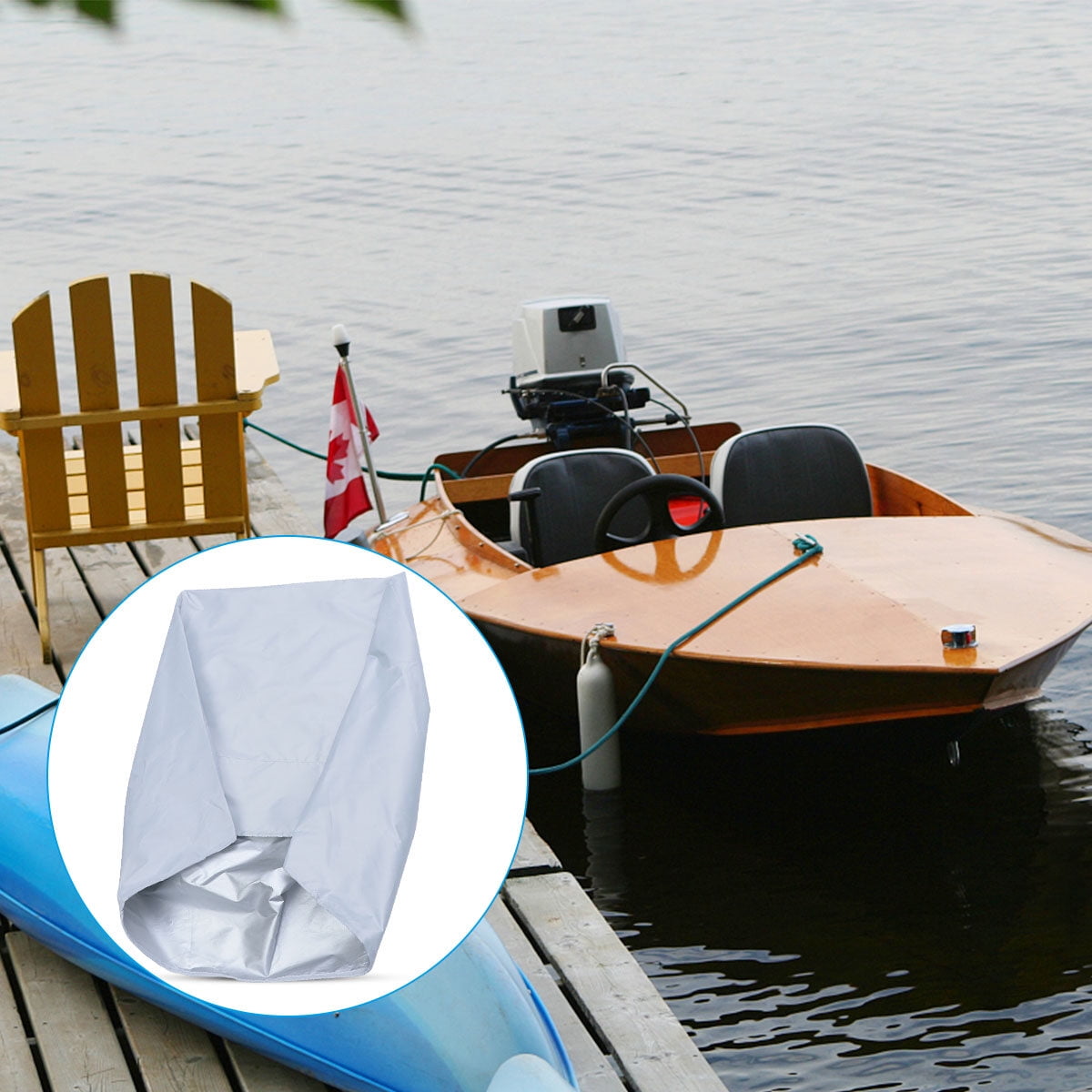 WEUVEB Boat Seat Cover White 210D Oxford Cloth for Boat Owners Outdoor ...