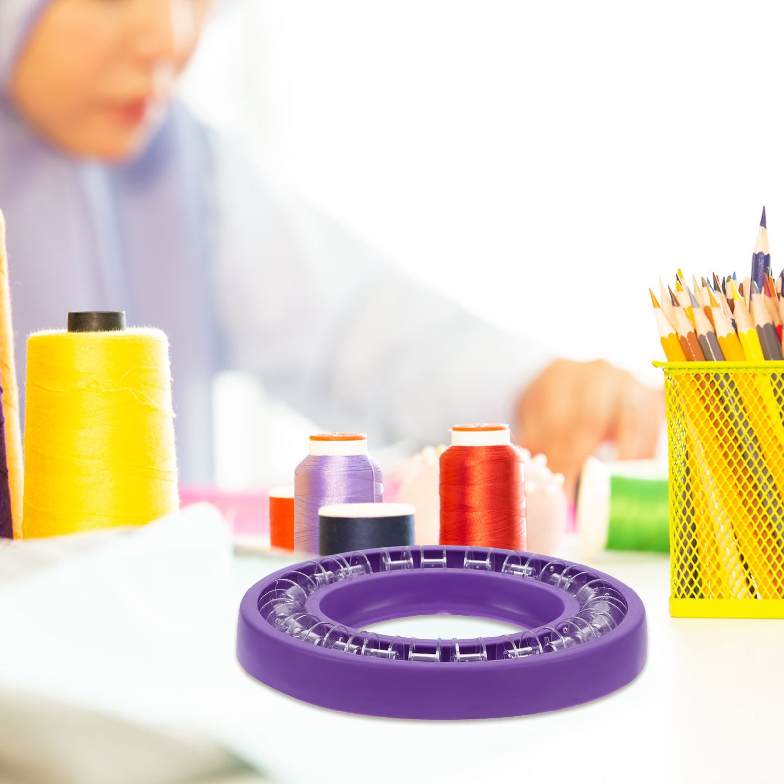 WEUVEB Bobbin Storage Case Purple 1Set 6.5x5.3x0.8In - Walmart.com