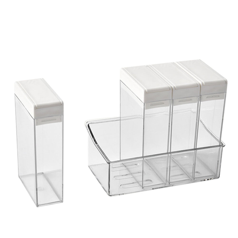 WEUVEB Transparent Kitchen Condiment Box Spice Storage Box 1 Set ...