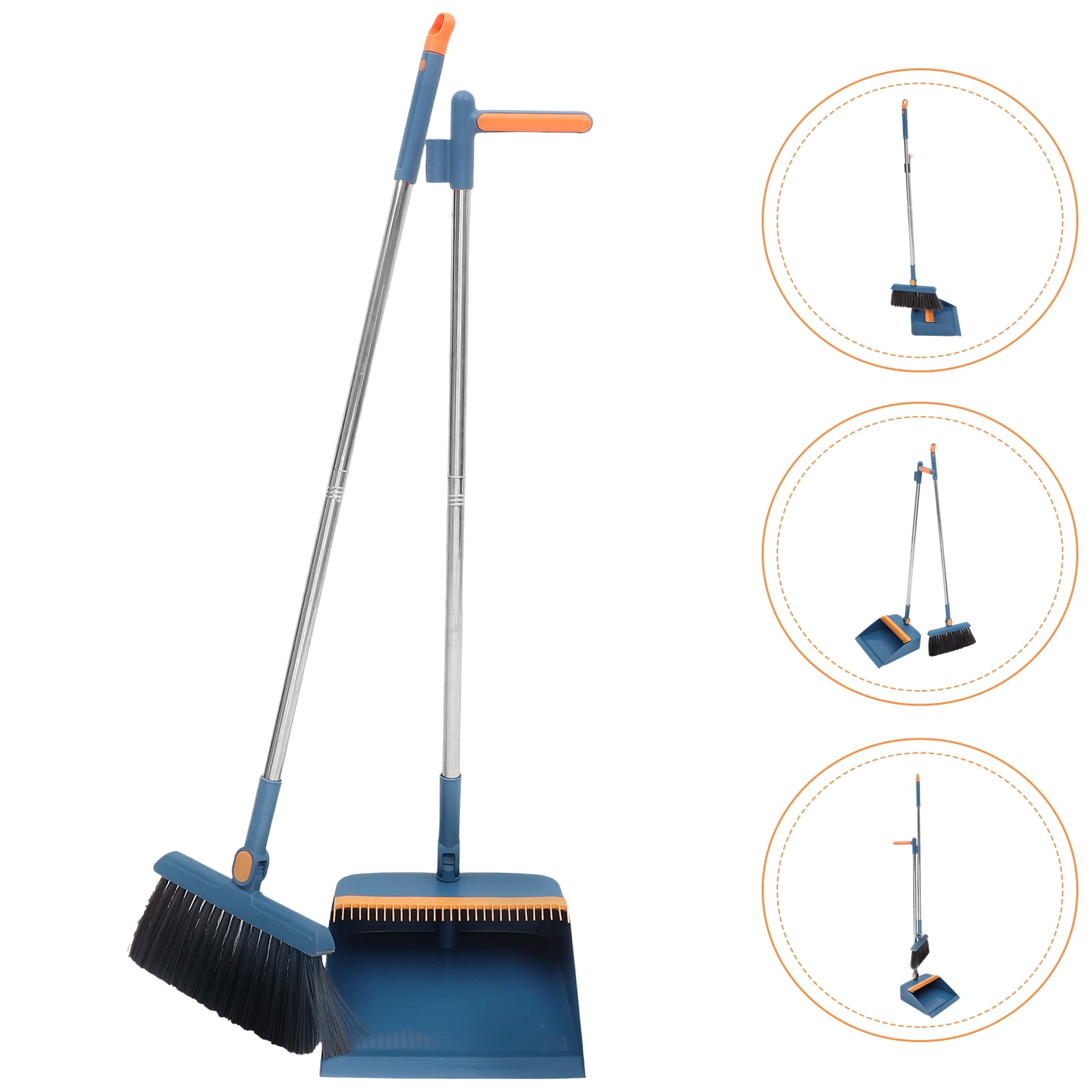 WEUVEB Dustpan and Brush Set Plastic Stainless Steel 1Set - Walmart.com