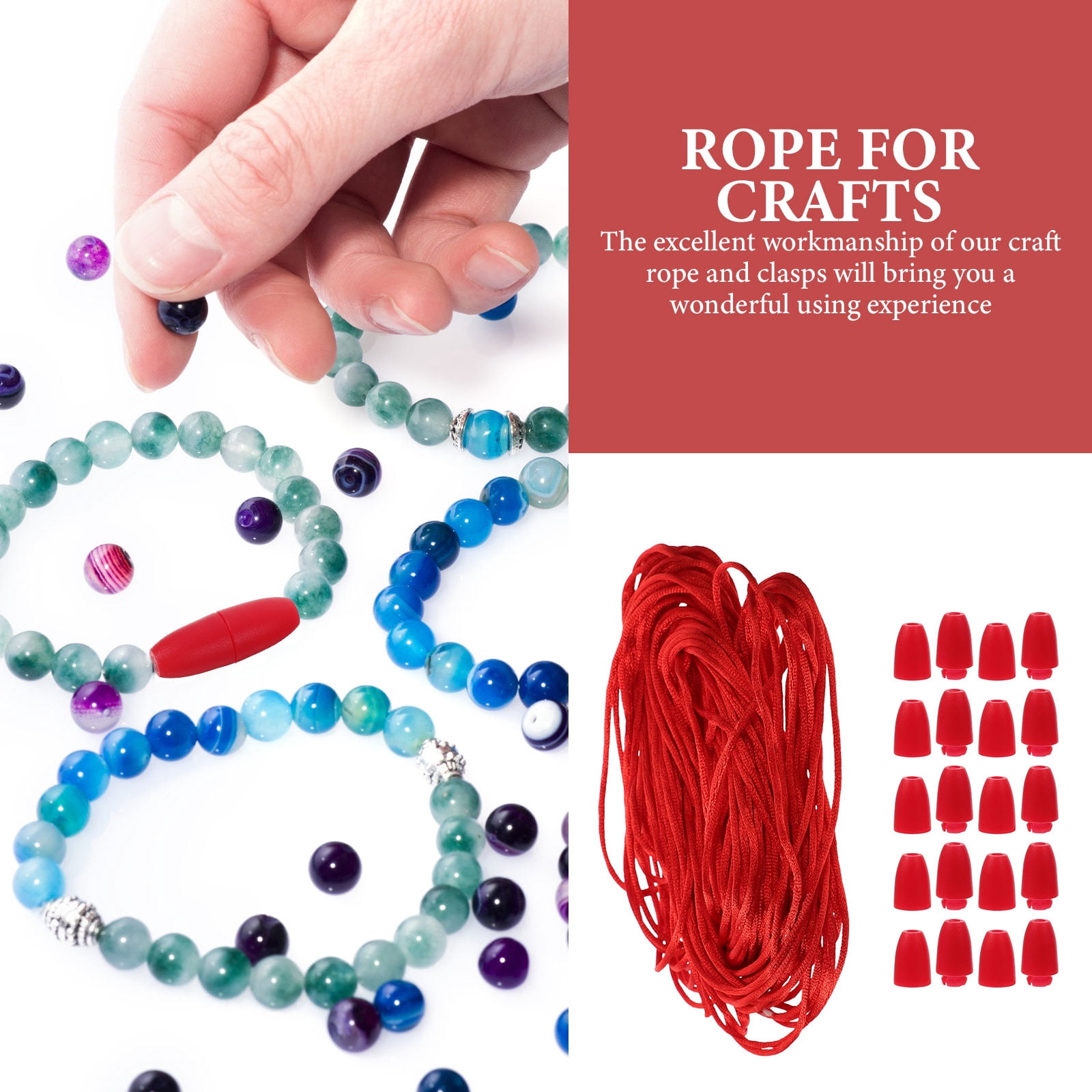 WEUVEB 1 x 10m Knitting Rope For Art Crafts And present Wrapping Red ...