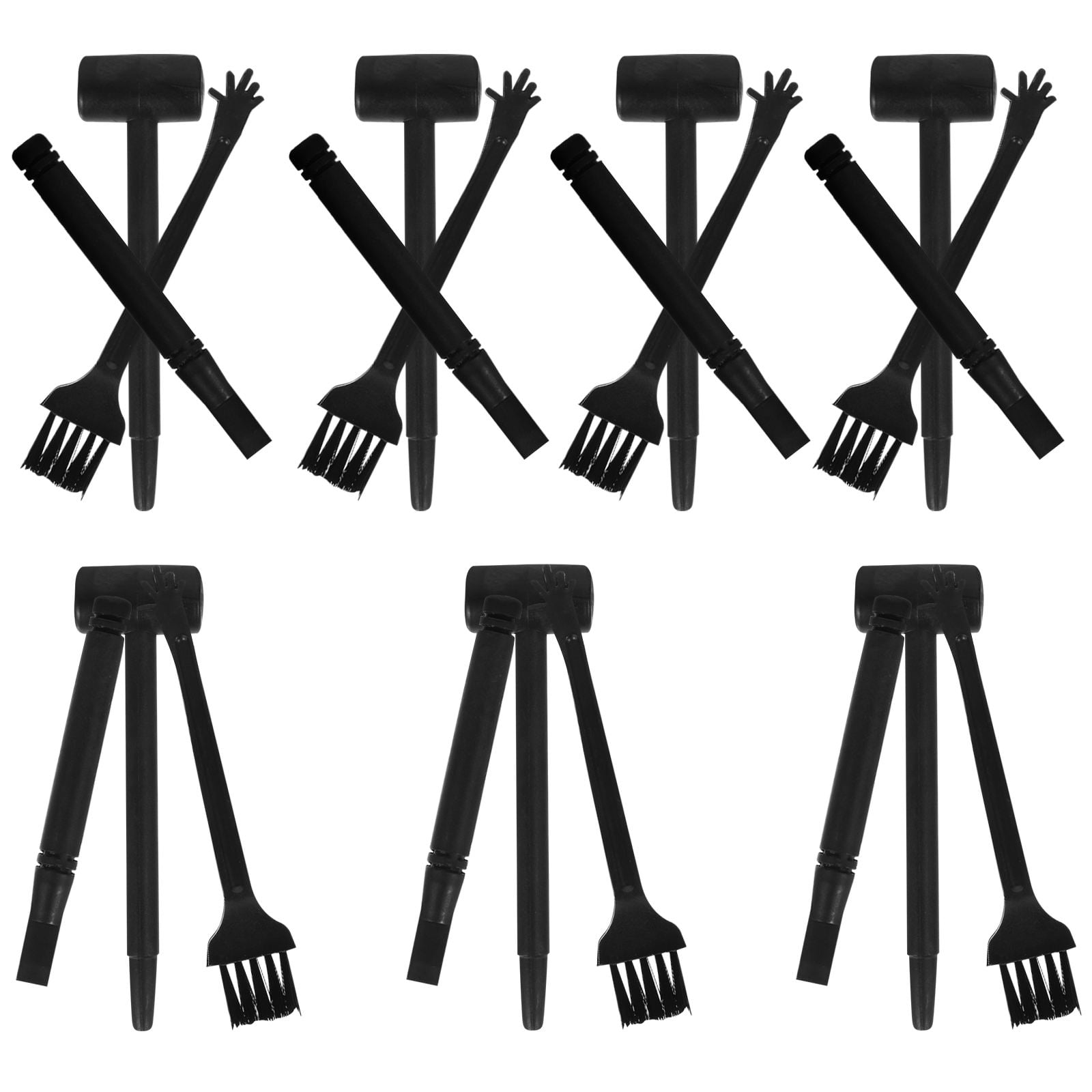 WEUVEB Kids Excavation Tools Kit Plastic 10 Sets Black 4.3x0.9x0.3in ...