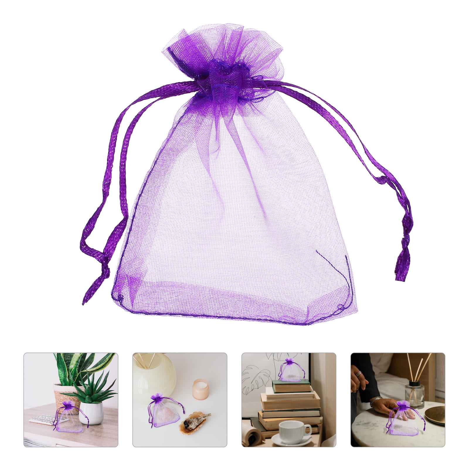 WEUVEB 100Pcs Empty Lavender Scent Bags Simple Style Cotton Blend ...