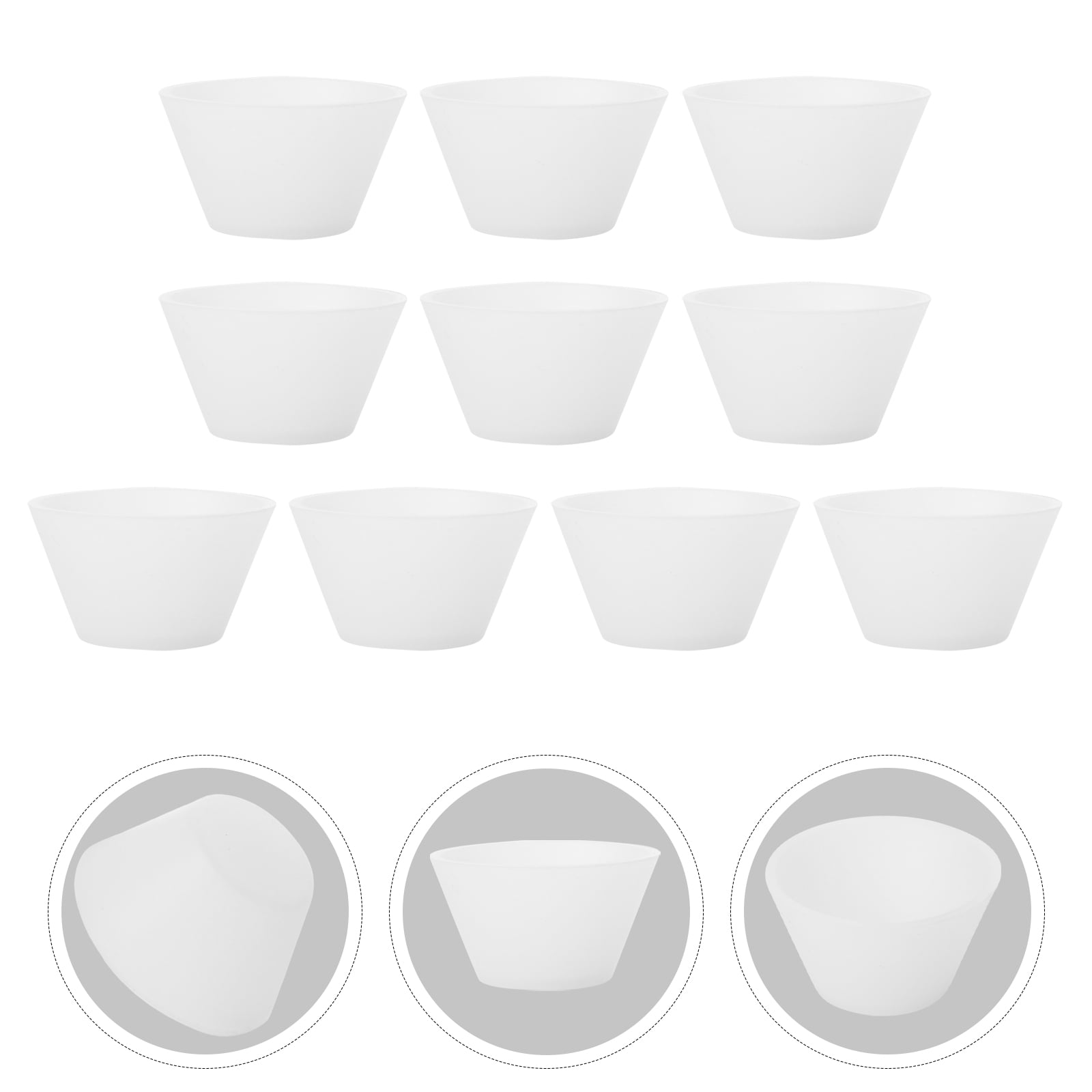 WEUVEB 10Pack Pour Paint Cups for Home Silicone Simple Design Round ...