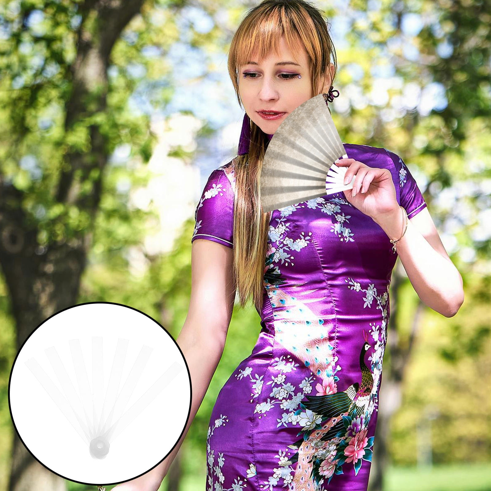 WEUVEB 10Pcs Handheld Fans Stick With Long-lasting Material Plastic For ...