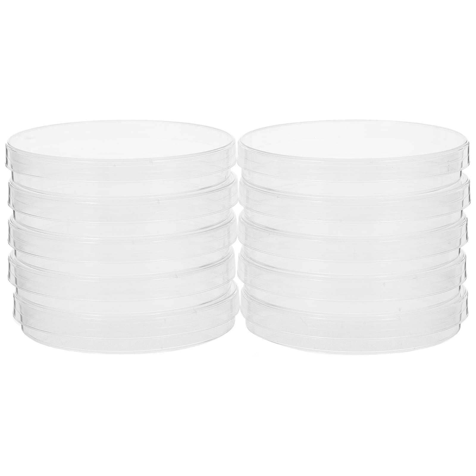 WEUVEB 10-Pack Transparent Plastic Petri Dishes for Microbiology ...