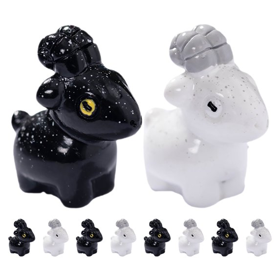 WEUVEB 10Pcs Small Resin Sheep Figurines Assorted Colors Miniature ...